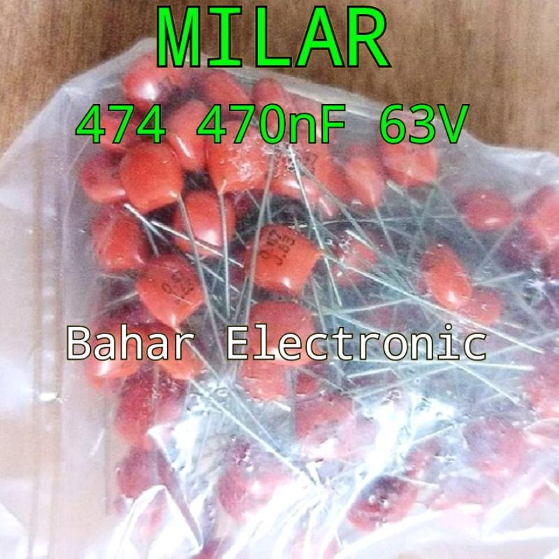 Jual Kapasitor Milar 474 470nF 63V | Shopee Indonesia