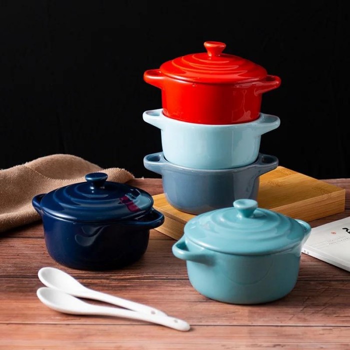 Jual Mangkok Mini Keramik Tutup Mini Ceramic Bowl with Lid / Ramekin ...