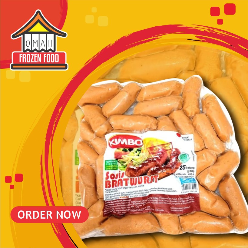 Jual Kimbo Cocktail Sosis Sapi Bratwurst 450gr (NON COD DAN REGULER ...