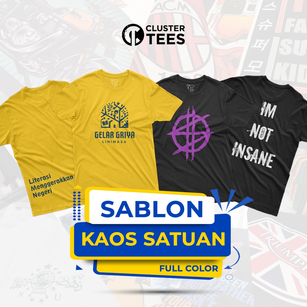 Jual KAOS CUSTOM SABLON SATUAN FULL COLOR | SABLON KATA-KATA FOTO DESAIN SENDIRI | Shopee Indonesia