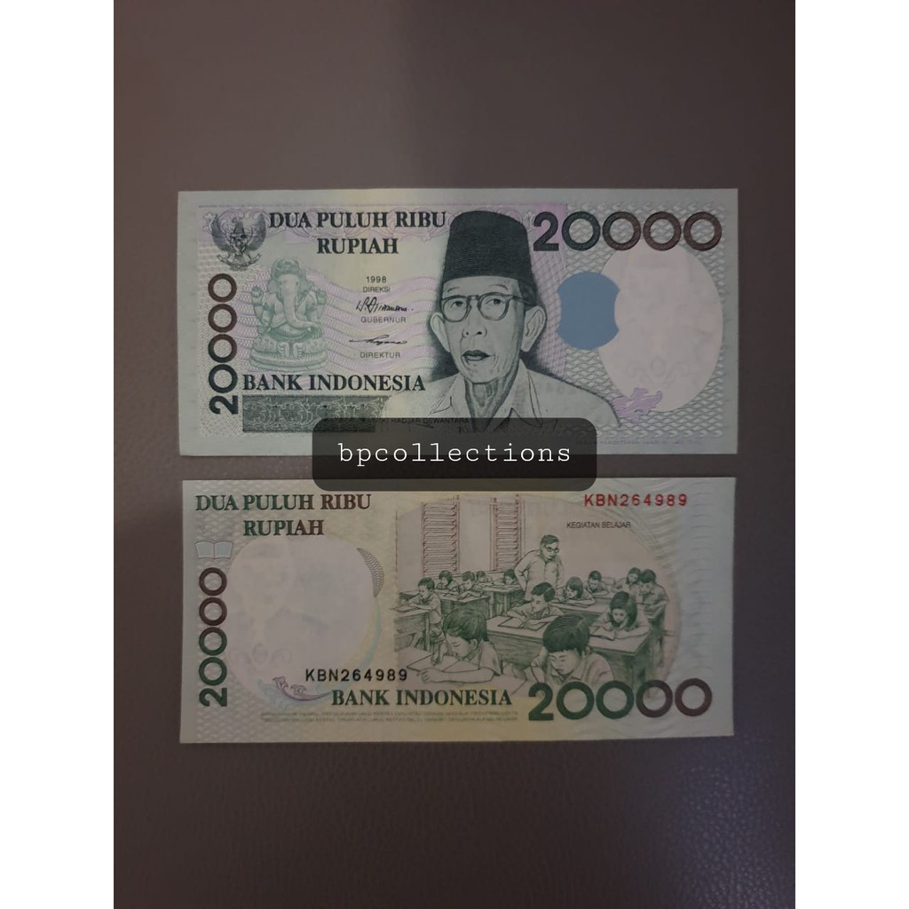 Jual Uang Lama 20000 rupiah Kh Dewantara Ki Hajar 1998 Kertas Kuno Asli ...