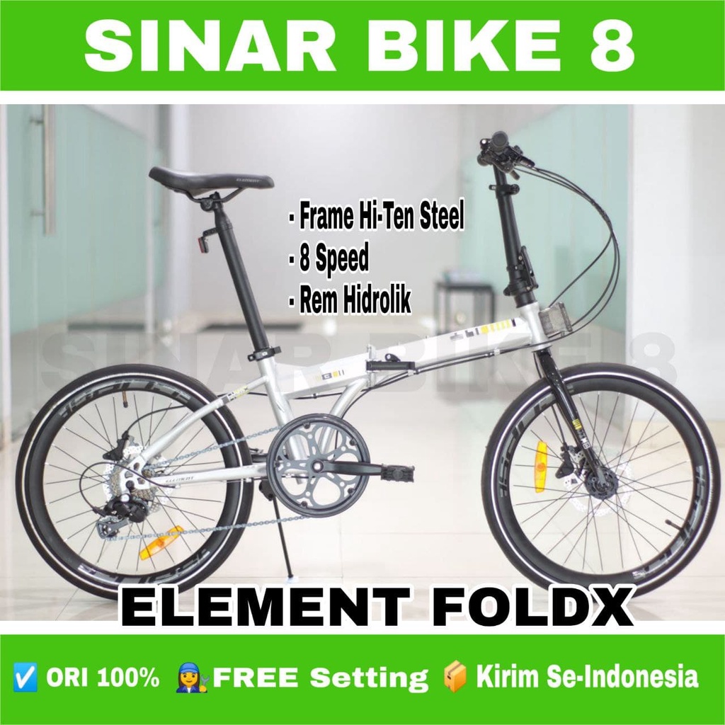 Jual Sepeda Lipat ELEMENT FOLDX Ukuran 20 Inch 451 8 Speed Rem Hidrolik ...