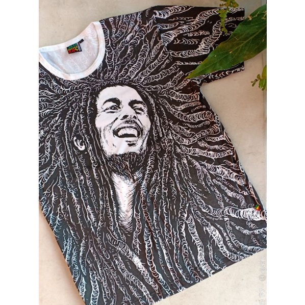 Jual tshirt kaos Bob Marley full print dreadlock baju reggae | Shopee ...