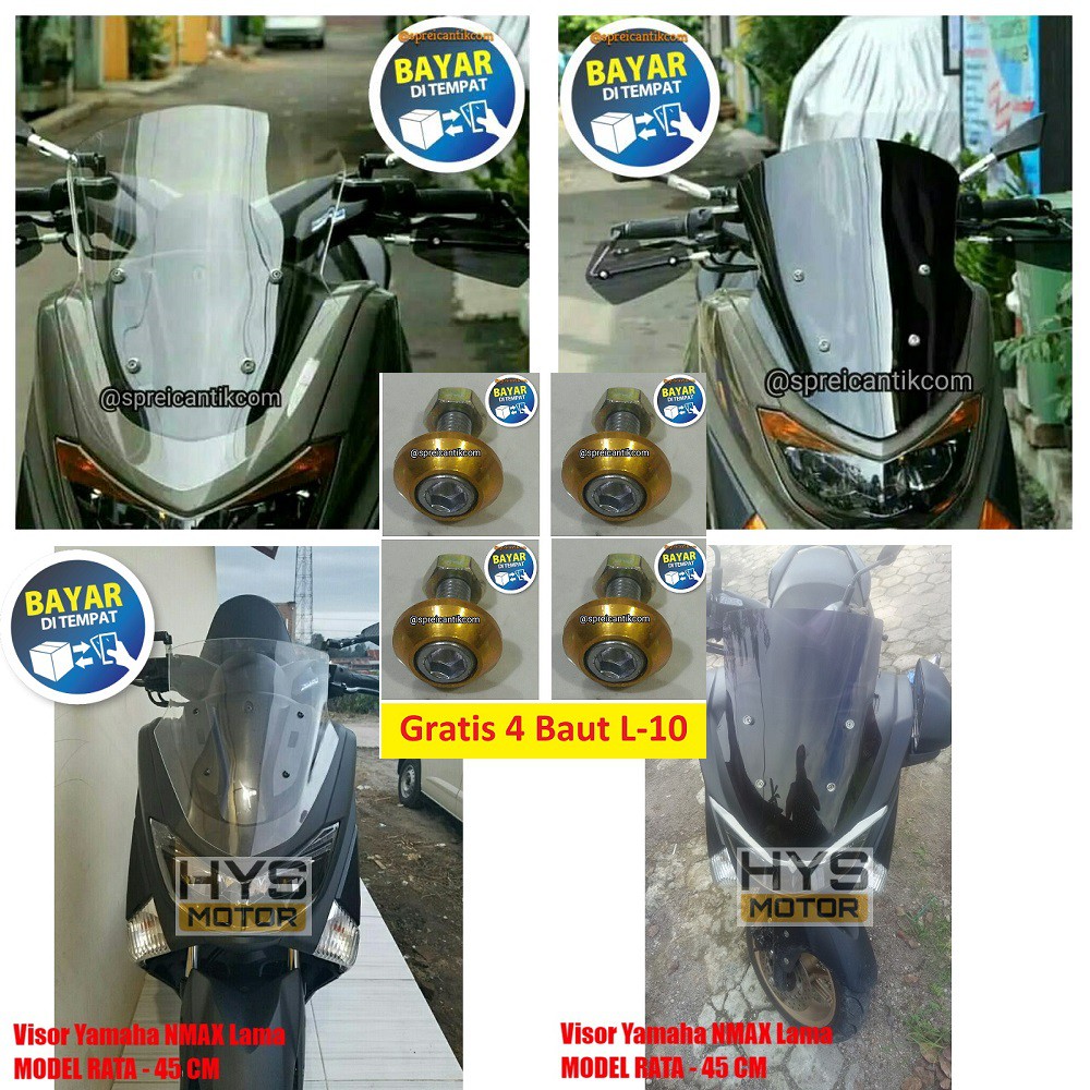 Jual [GRATIS BAUT] Visor Windshield Nmax Lama 2015 2016 2017 2018 2019 ...