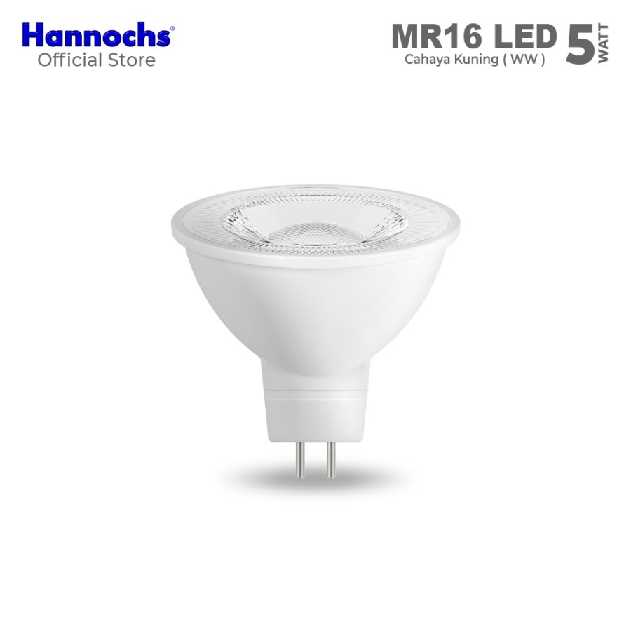 Jual Lampu Led Cucuk 5w 5 Watt Hannochs Spotlight MR16 WW Cahaya Kuning ...
