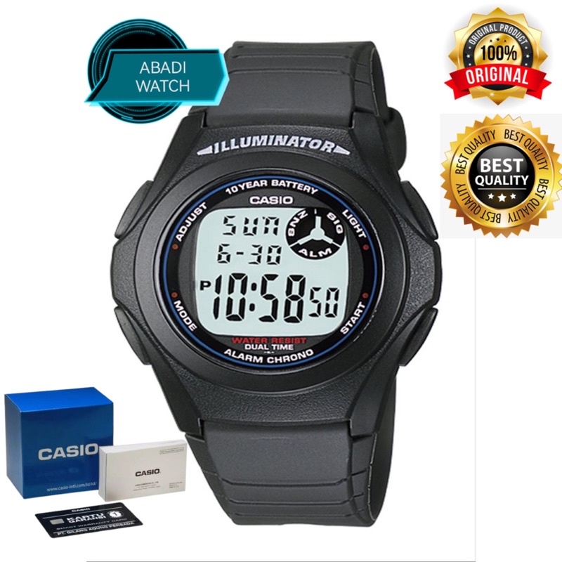 Jual JAM TANGAN CASIO PRIA ORIGINAL F200W-1ADF/ F-200W-1A GARANSI RESMI ...