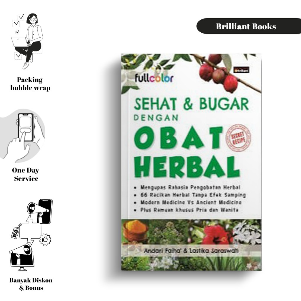 Jual PROMO - Buku Panduan Sehat Dan Bugar Dengan Obat Herbal | Shopee Indonesia