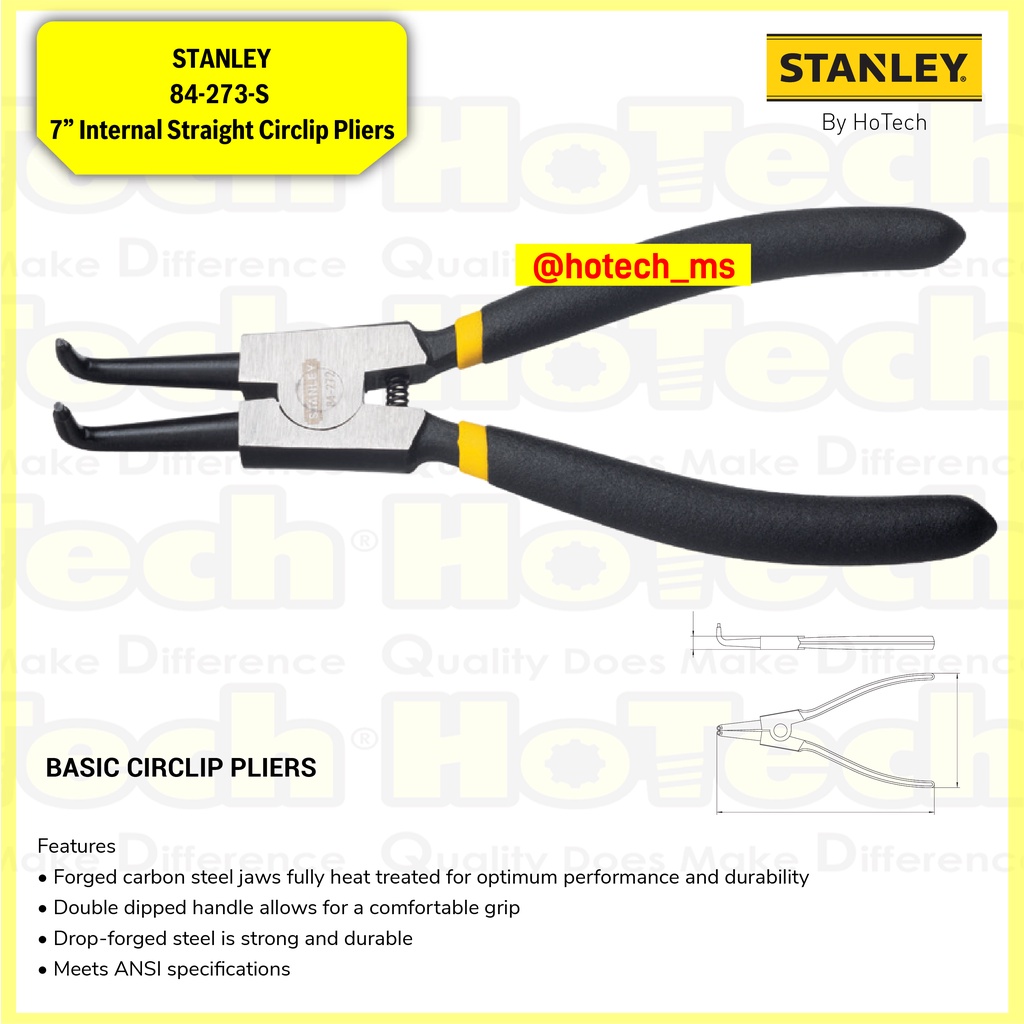 Jual STANLEY|84-273-S 7” Internal Straight Circlip Pliers| Tang STANLEY ...