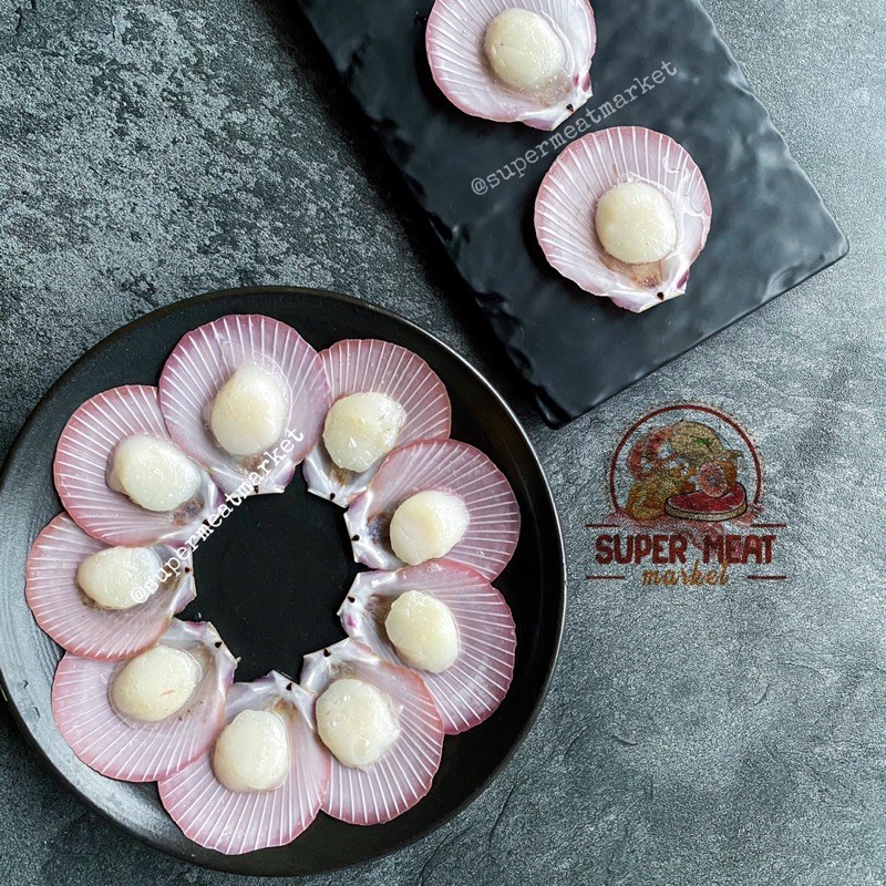 Jual 1kg Scallop Premium Half Shell | Shopee Indonesia