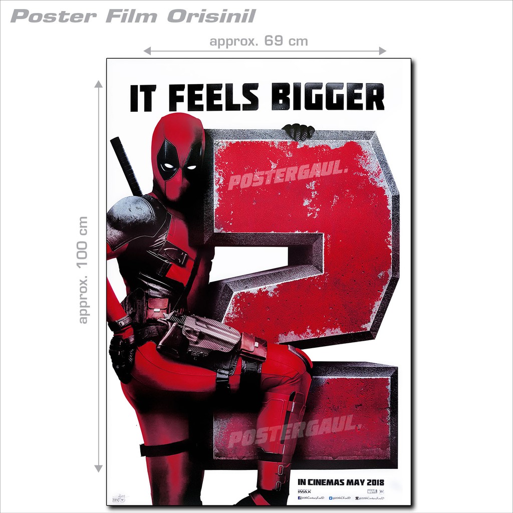 Jual Poster Film DEADPOOL 2 - original Indonesian one sheet style A ...