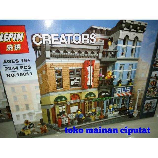 Jual LEPIN 15011- Modular Buildings - Detective Office | Shopee Indonesia