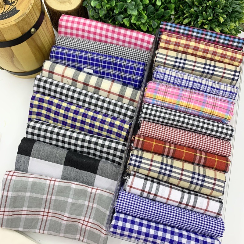 Jual Sample Kain Kotak Yarndyed / Kain Perca | Shopee Indonesia