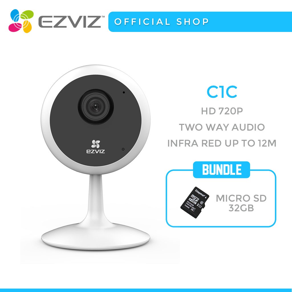Jual EZVIZ C1C 720P Bundle Micro 32GB - Smart Home IP Camera CCTV Night ...