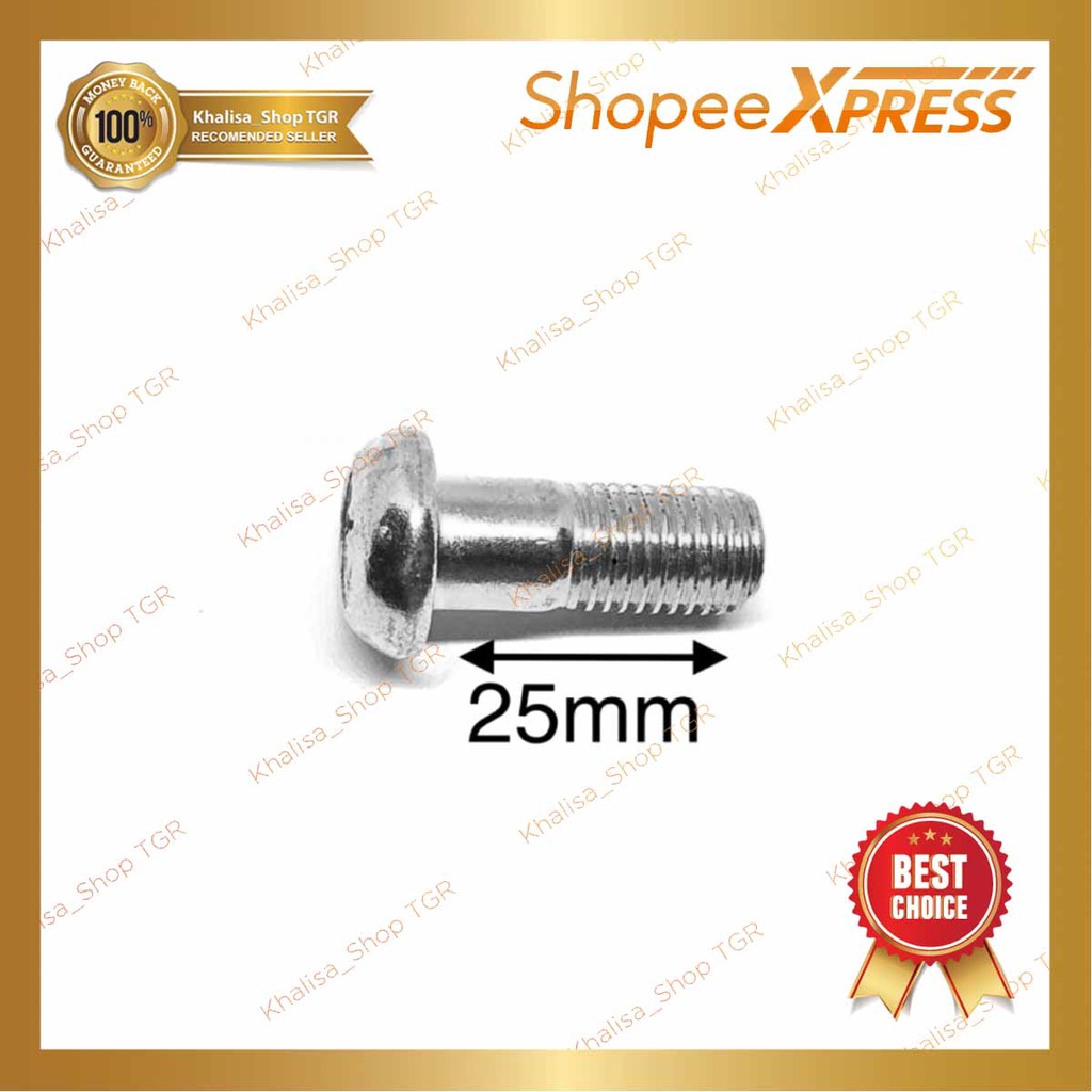 Jual BAUT CAKRAM / BINTANG / KEPALA BABI M10 X 25 YAMAHA MATIC / BEBEK Baut L Bintang 10x25 Baud ...