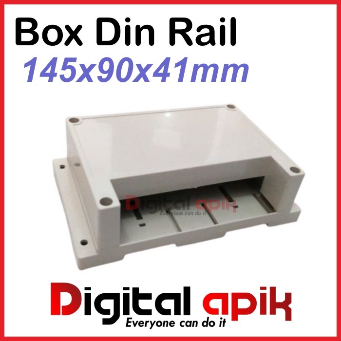 Jual Din rail Box Enclosure DIY 145x90x41 Elektronik Dinrail casing PLC ...