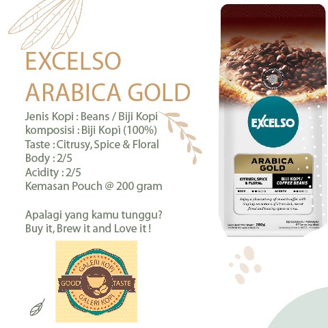 Jual Excelso Arabica Gold Biji/Beans 200gr | Shopee Indonesia