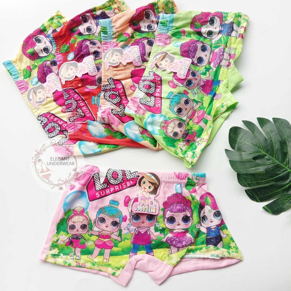 Jual CELANA DALAM BOXER ANAK PEREMPUAN LOL / PONI TAIL / FROZEN / HELLO ...