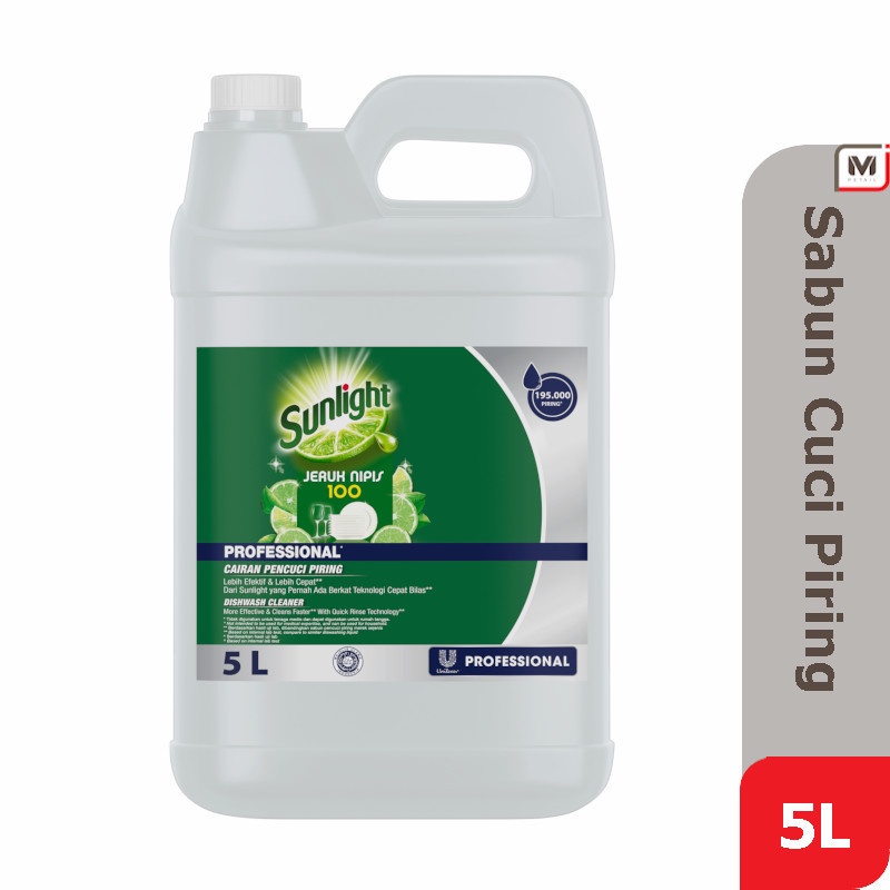 Jual Sunlight Pro Jerigen 5L - Sabun Cuci Piring Proffesional Jerry Can ...