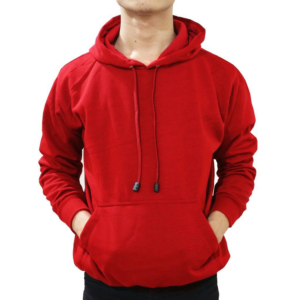 Jual BEST SELLER !!! SWEATER POLOS HOODIE JUMPER MERAH CABE KEREN PRIA ...