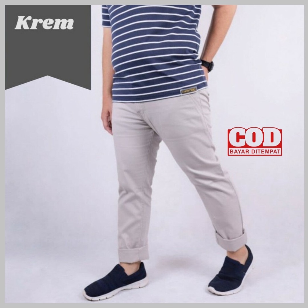 Jual CELANA CHINO PANJANG PRIA KREM HIJAU HITAM MOCCA ABU MUDA TUA SLIM FIT CHINOS MELAR SLIMFIT ...
