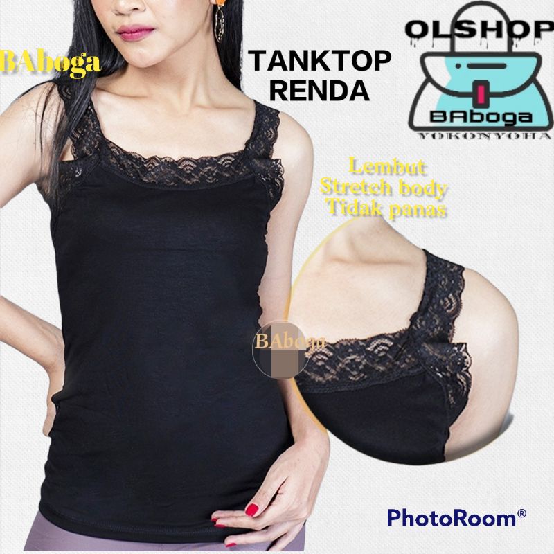 Jual Tank top tali renda model baru singlet renda / tanktop renda kaos ...