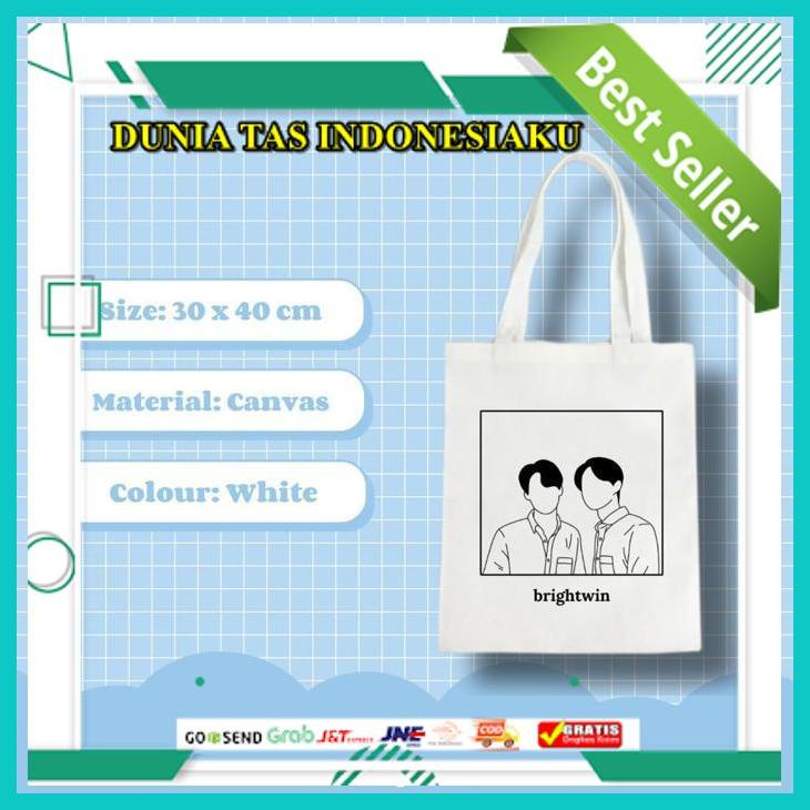 Jual THAI BL COUPLE SHIP BRIGHTWIN OFFGUN TAYNEW SINGKIT MEWGULF CANVAS TOTE BAG TAS KANVAS ...