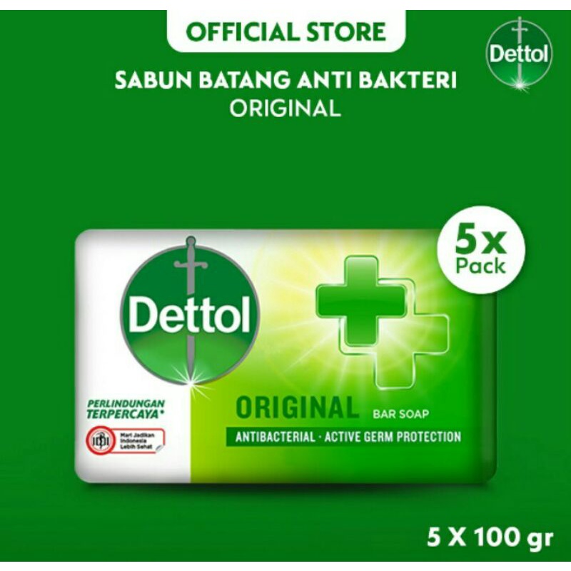 Jual Dettol sabun mandi batang 5 x 100 gram | Shopee Indonesia