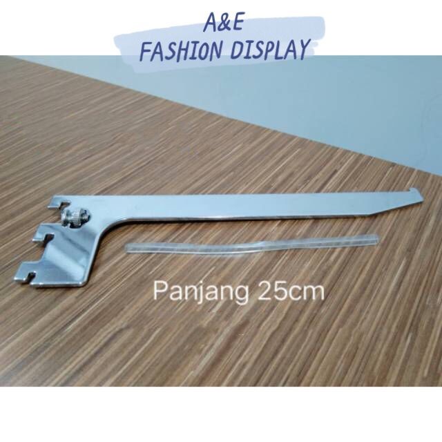 Jual BRACKET KACA / DAUN BRACKET KACA 30CM/AMBALAN KACA SIKU BRACKET ...