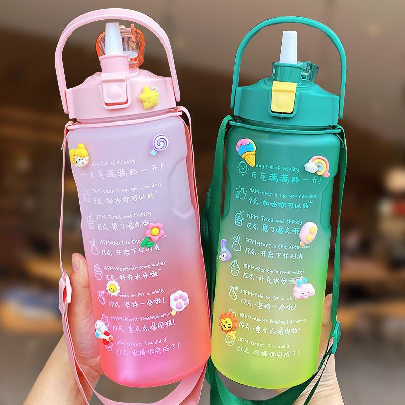 Jual BEST SELLER || Botol air minum jumbo motivasi kekinian 1500Ml ...