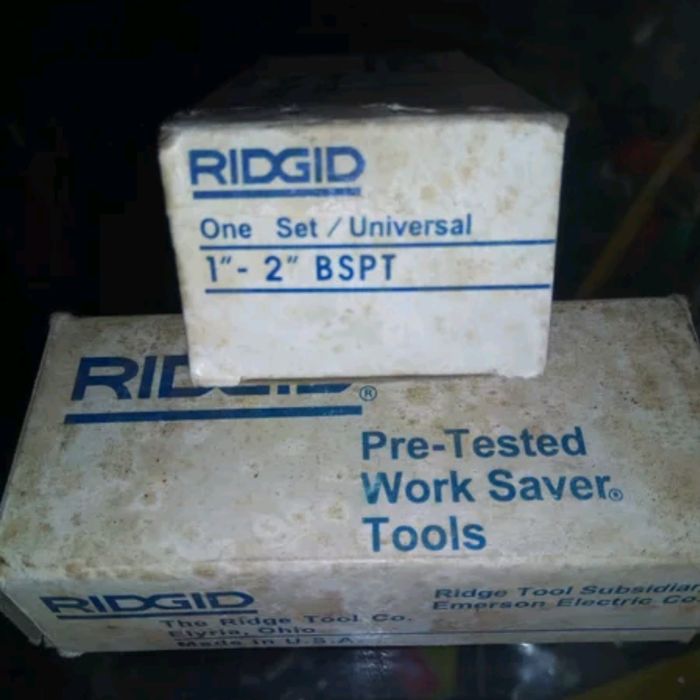 Jual RIDGID BSPT Mata snai drat pipa ONE SET UNIVERSAL 1 - 2" | Shopee ...