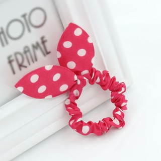 Jual PEACH Kunciran Rambut Chibi Ikat Rambut Model Kelinci Polkadot ...