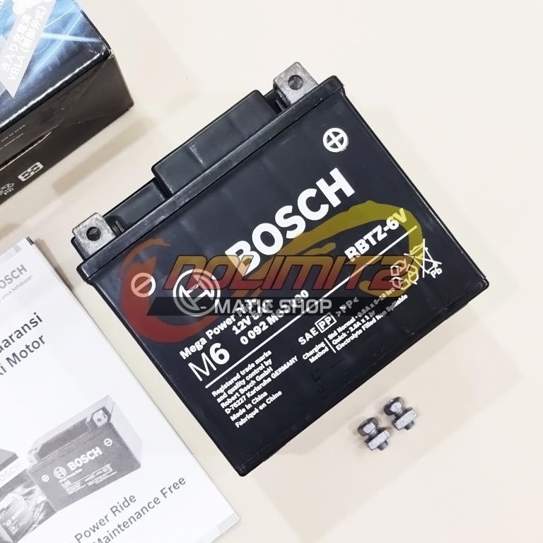 Jual Accu Aki Kering Motor Bosch RBTZ-6V Vario CBR CB Satria FU 150 PCX ...