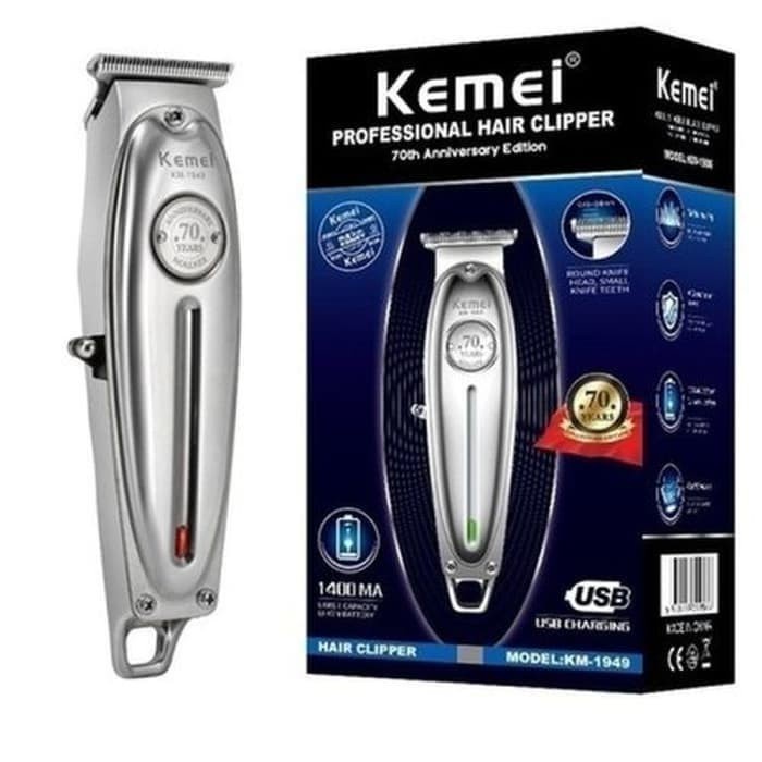Jual KEMEI KM-1949 body full metal trimmer alat mesin cukur rambut KM 1949 | Shopee Indonesia