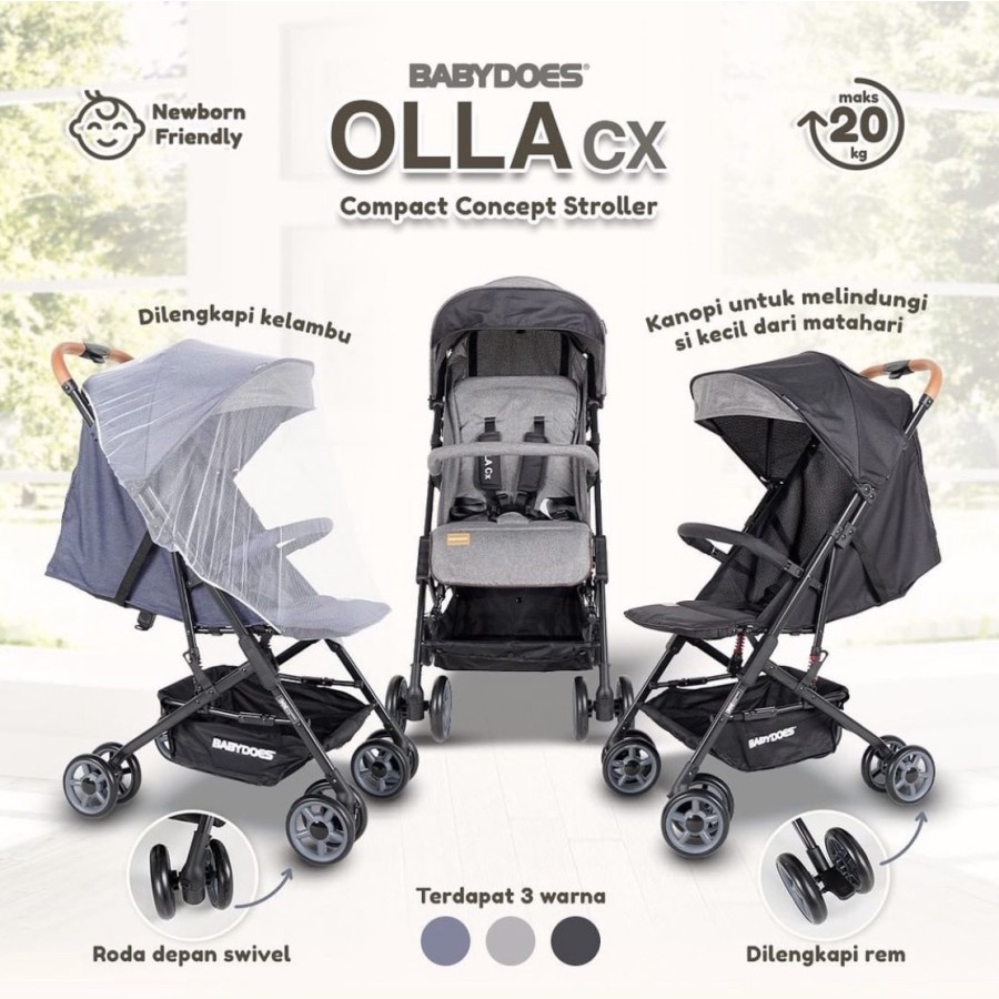 Jual Stroller Cabin Babydoes Olla CX / Kereta Bayi / Cabin size ...