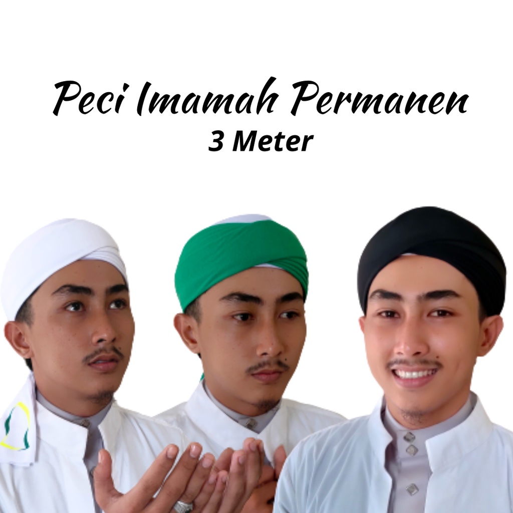Jual Peci Imamah Permamnen Panjang 3 Meter Peci Imamah Siap Pakai ...