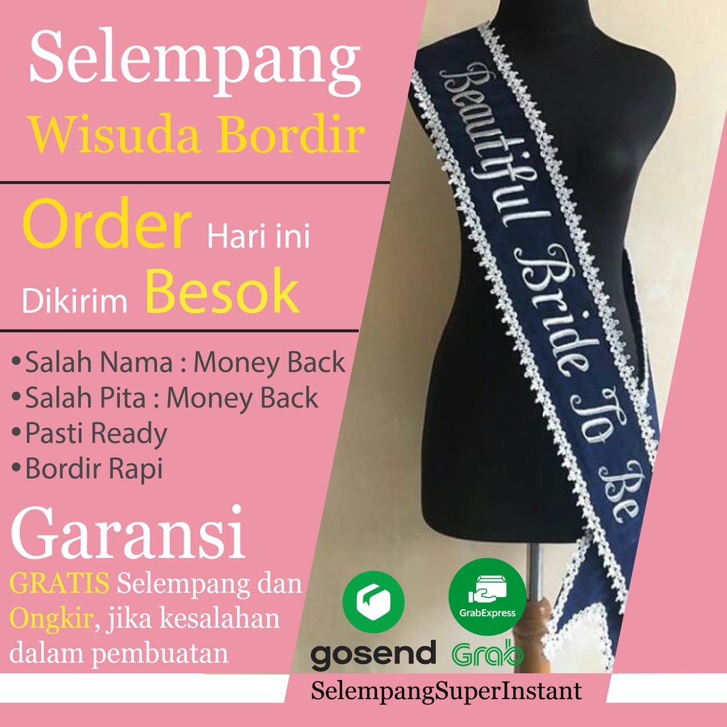 Jual Selempang Slempang Selendang Slendang Wisuda Bordir Bludru Renda ...