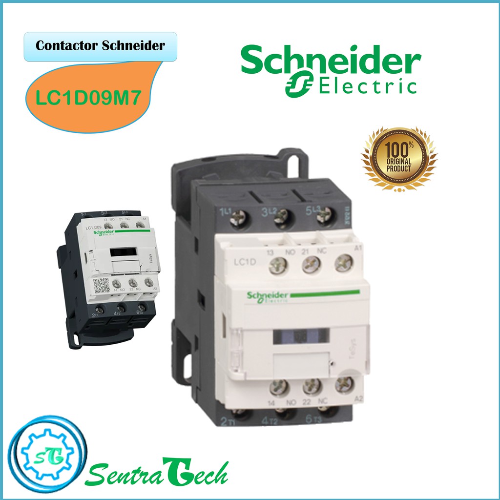 Jual Kontaktor contactor schneider LC1D09M7 AC220V 9A 3P Ori. Varian dari Type LC1D09 | Shopee ...