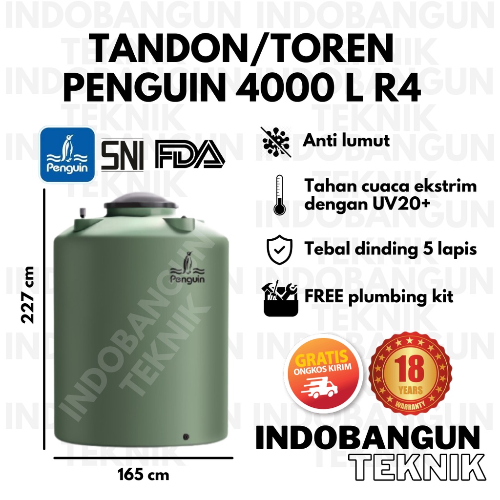 Jual Toren Air Tangki Air Tandon Air Penguin TB400 4100 Liter 4000 ...