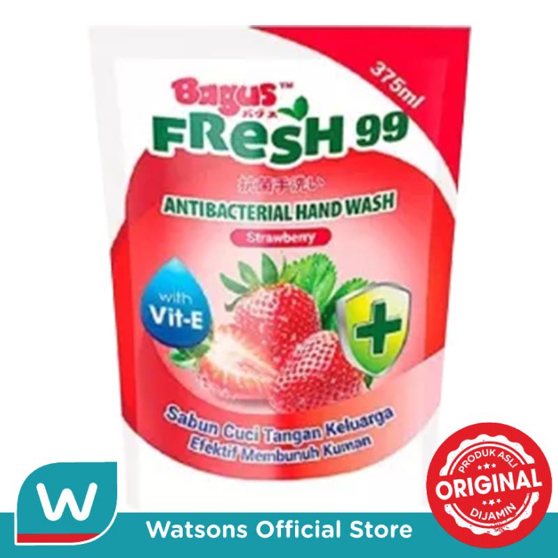 Jual Bagus Hand Wash Fresh 99 Refill Strawberry 375ml | Shopee Indonesia