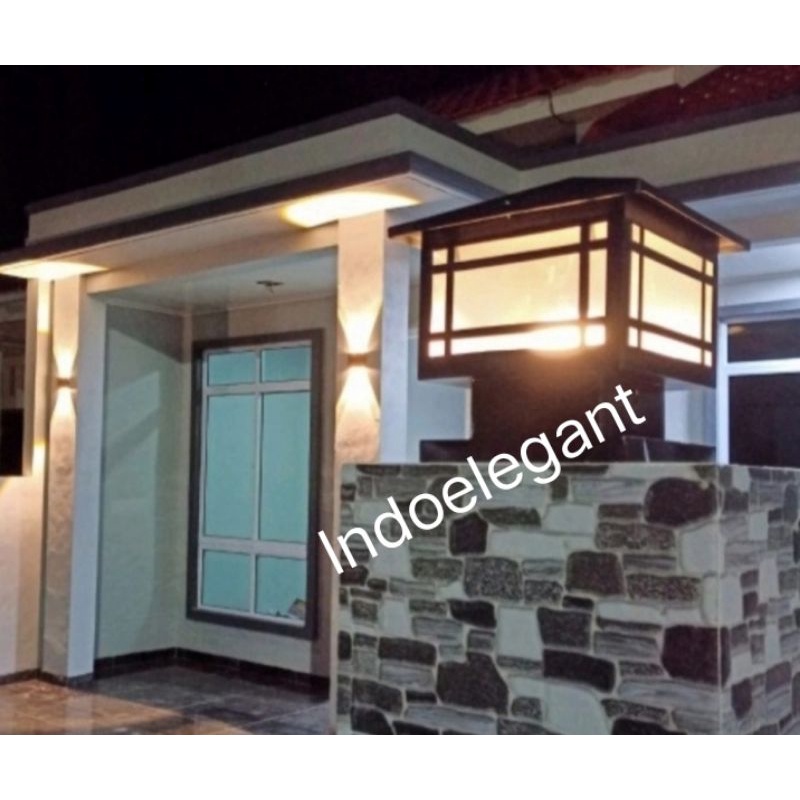Jual pB, rumah lampu pilar pagar, lampu fullset, siap pasang,, lampu ...