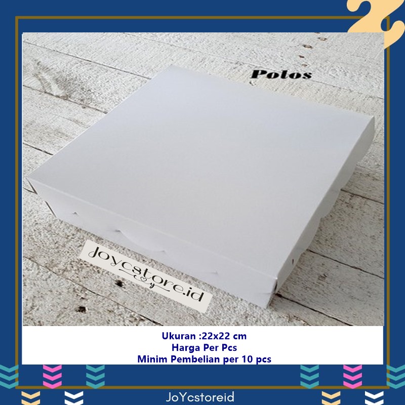 Jual Dus Nasi R10 Putih POLOS Kotak Nasi R10B 22x22 Box Nasi/ Box Kue ...
