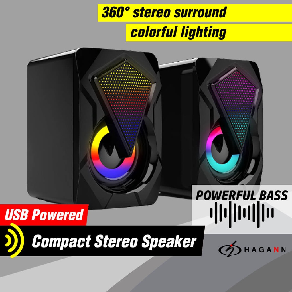 Jual Speaker USB Mini Aktif Portable RGB Untuk Komputer PC Laptop ...