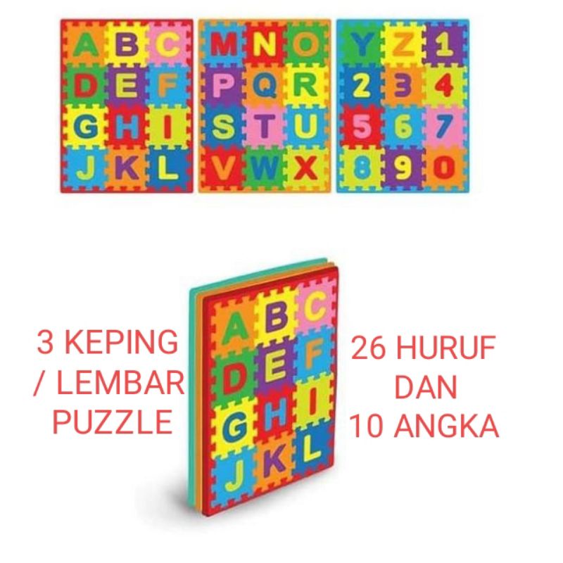 Jual PUZZLE BUSA SPONS HURUF ANGKA, KARPET PUZZLE HURUF ANGKA EDUKASI ...