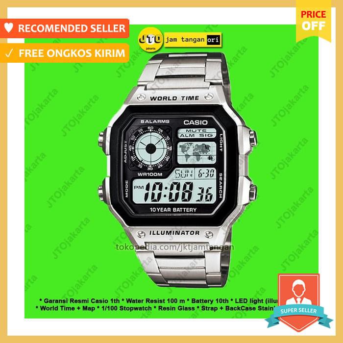 Jual Casio Ae 1200Whd 1A 1200 Whd Ae1200Whd Jam Tangan Pria Original | Shopee Indonesia