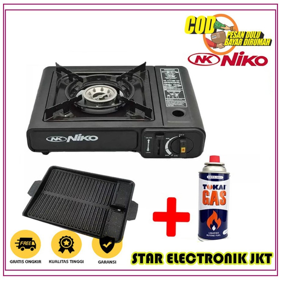 Jual PAKET BARBEQUE/BBQ SET Kompor PORTABLE NIKO+YAKINIKU GRILL PAN+ 1 ...