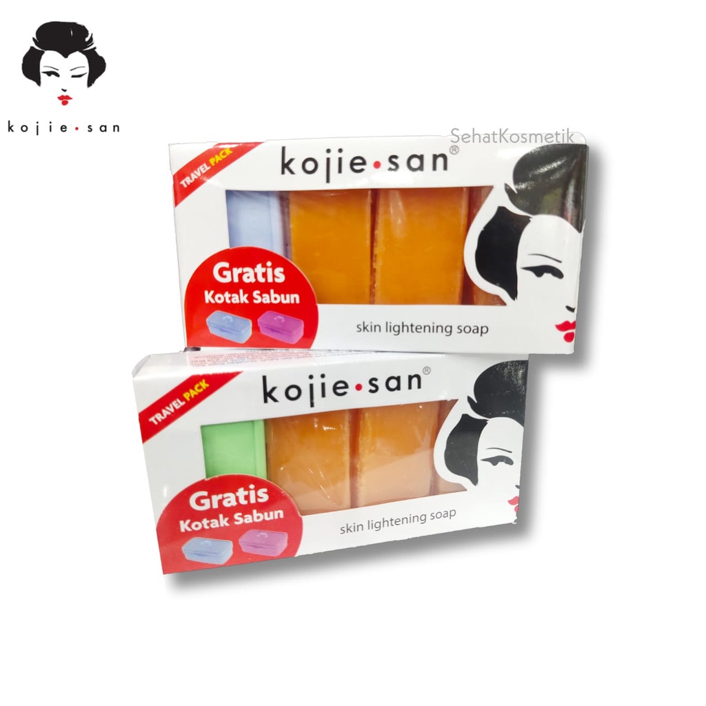 Jual [ Free Kotak Sabun ]Sabun Kojie san Skin Lightening Travel Pack ...