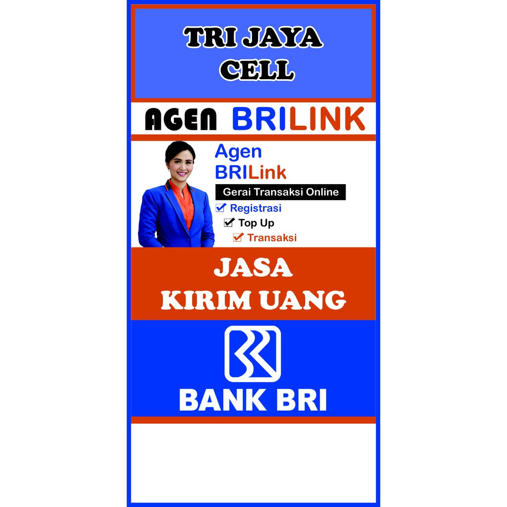 Jual x-banner bri link stand x banner spanduk x - banner bri link x ...