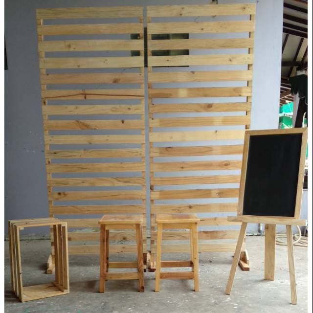 Jual Backdrop walldrop dekorasi photobooth rustic kayu jati belanda ...