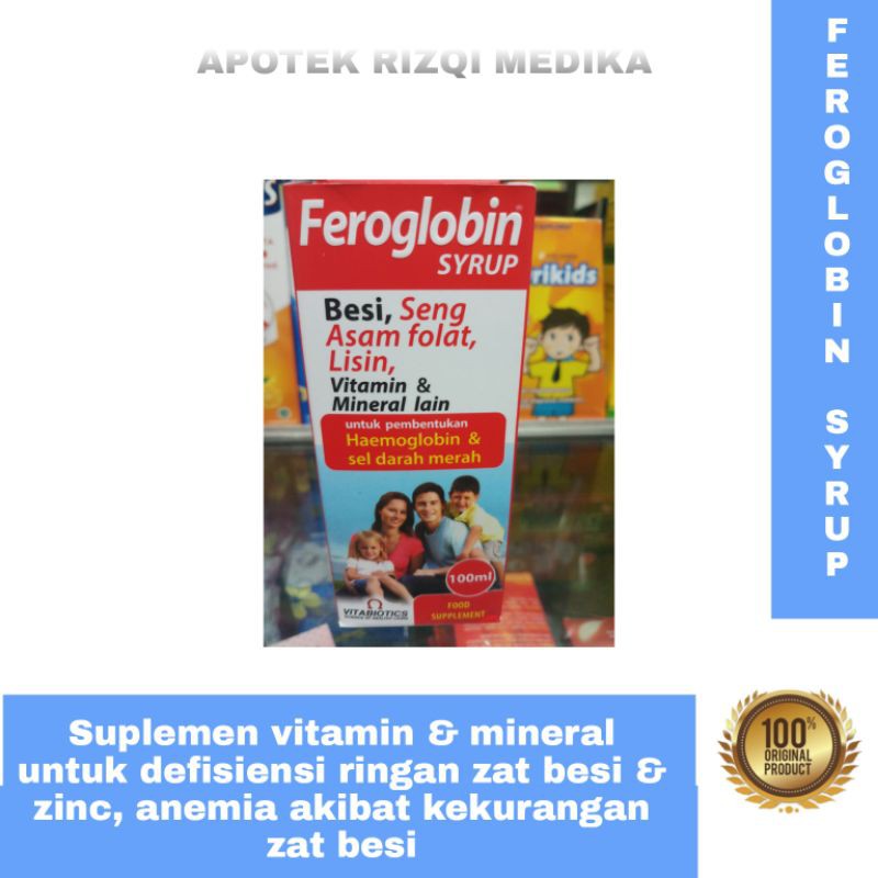 Jual Feroglobin syrup multivitamin zat besi & ion | Shopee Indonesia