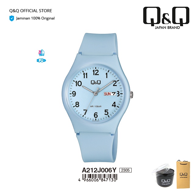 Jual Q&Q QQ QNQ Q&Q Daydate Display A212 A212J Analog Original Watch Jam Tangan Unisex Tahan Air ...